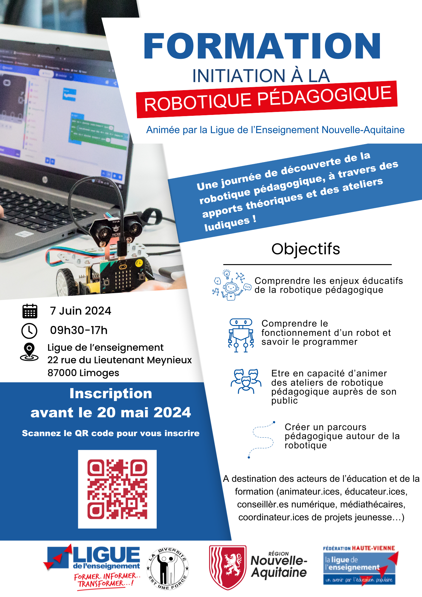 Formation à la robotique pédagogique - Ligue de l'Enseignement